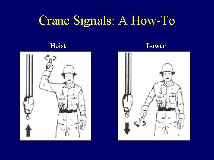 Crane Signalperson Hand Signals Crane Signal Basics Crane