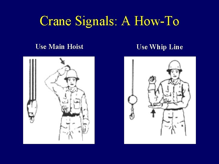 Crane Signalperson Hand Signals Crane Signal Basics Crane