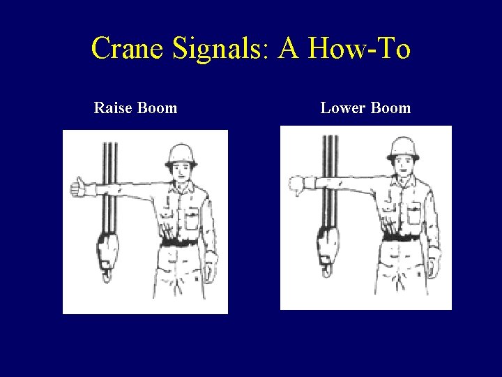 Crane Signalperson Hand Signals Crane Signal Basics Crane