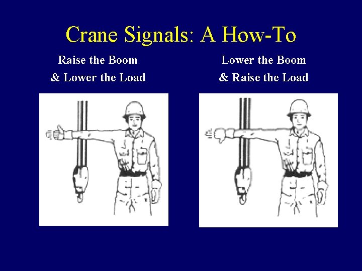 Crane Signalperson Hand Signals Crane Signal Basics Crane