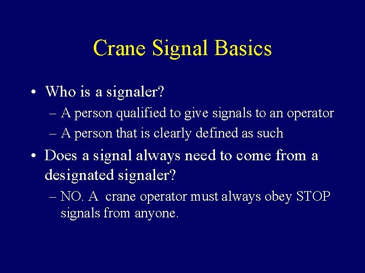 Crane Signalperson Hand Signals Crane Signal Basics Crane