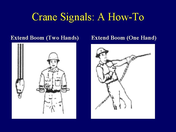 Crane Signalperson Hand Signals Crane Signal Basics Crane