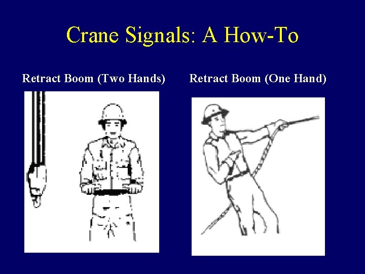 Crane Signalperson Hand Signals Crane Signal Basics Crane