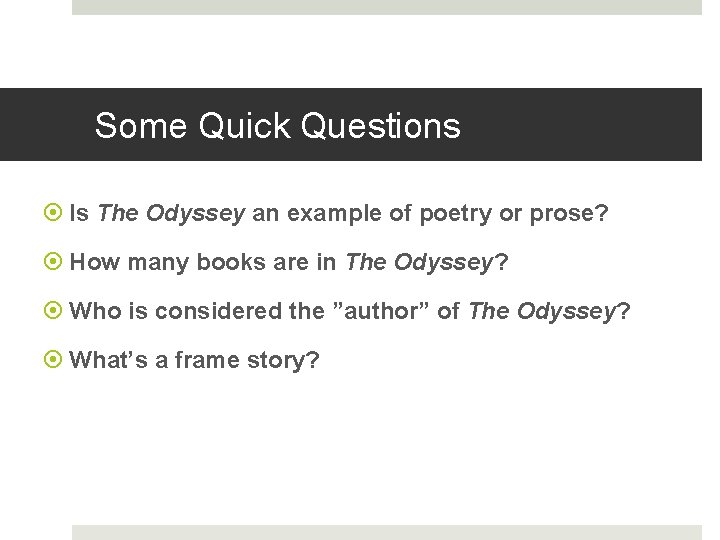 The Odyssey A Synopsis of the Books Learning