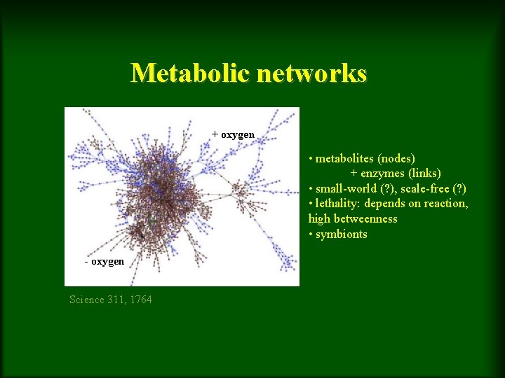 Networks and stability Part 6 Examples for networks