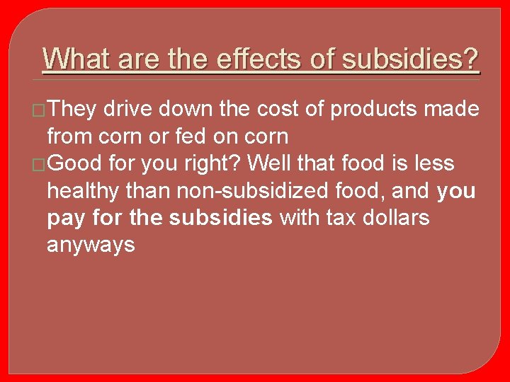 AIM SWBAT explain where their food comes from