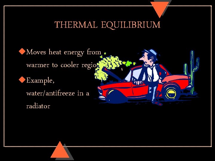 THERMAL ENERGY THERMAL EQUILIBRIUM u Moves heat energy
