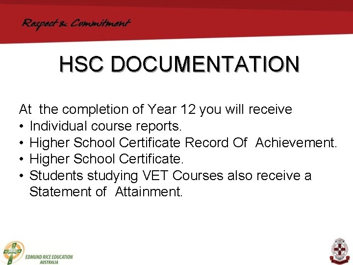 Where Young Men Achieve HSC 2017 2018 Information