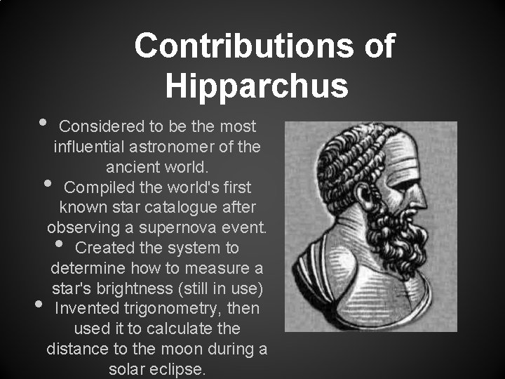 Ancient Astronomy The Astronomical Contributions of the Ancient