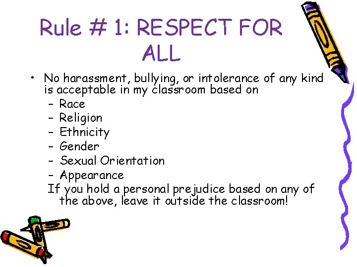 Lets Establish Some Rules Mrs Lozanos Expectations Where