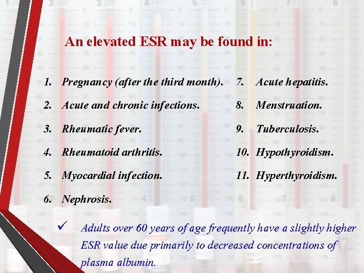 ESR Introduction To Medical Technology Lab 18 Erythrocyte