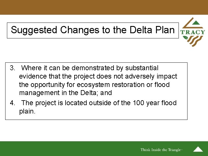 Presentation to the Delta Stewardship Council May 12
