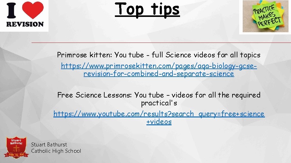 Stuart Bathurst Catholic High School Combined Science Trilogy