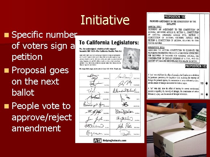 California Government Quickwrite n The problems facing us