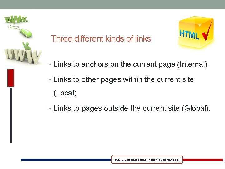 HYPERTEXT MARKUP LANGUAGE BOOKMARK AND HYPERLINKS 10 TH