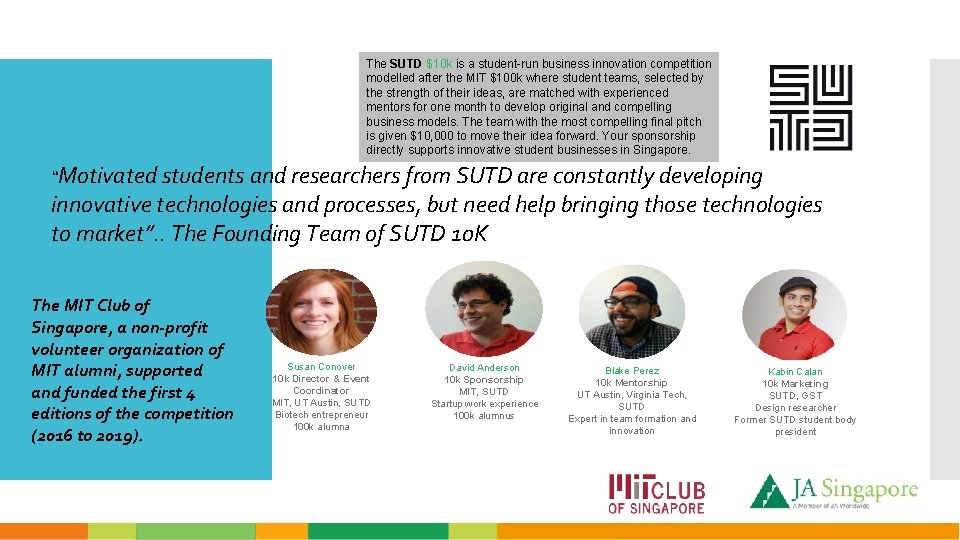 15 K Competition for NTU SUTD Entrepreneurship competition