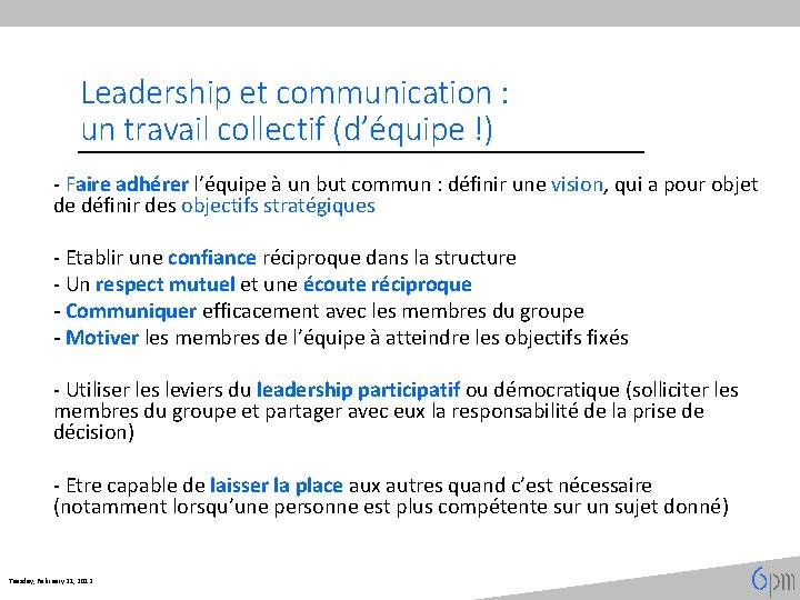 Techniques de leadership lobbying et interview mdia Formation