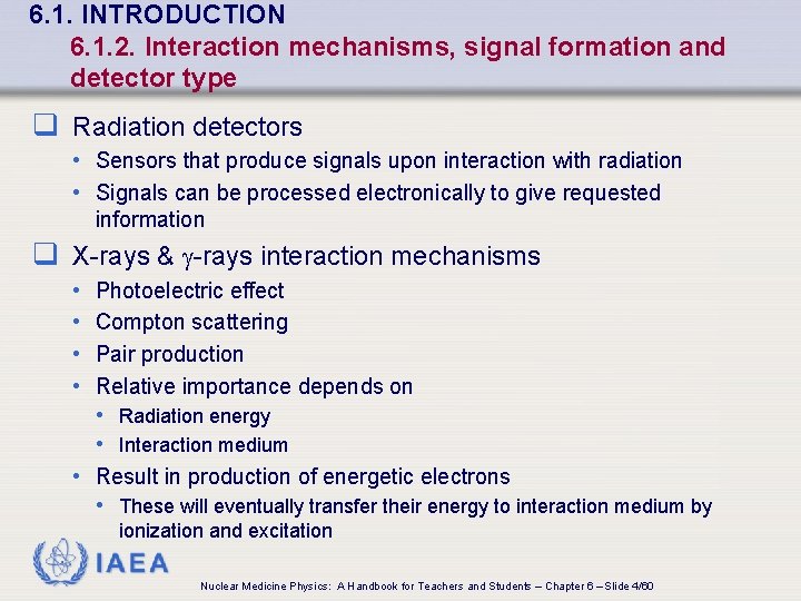 Chapter 6 Basic radiation detectors Set of 60