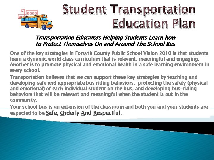 Student Transportation Education Plan Transportation Educators Helping ...