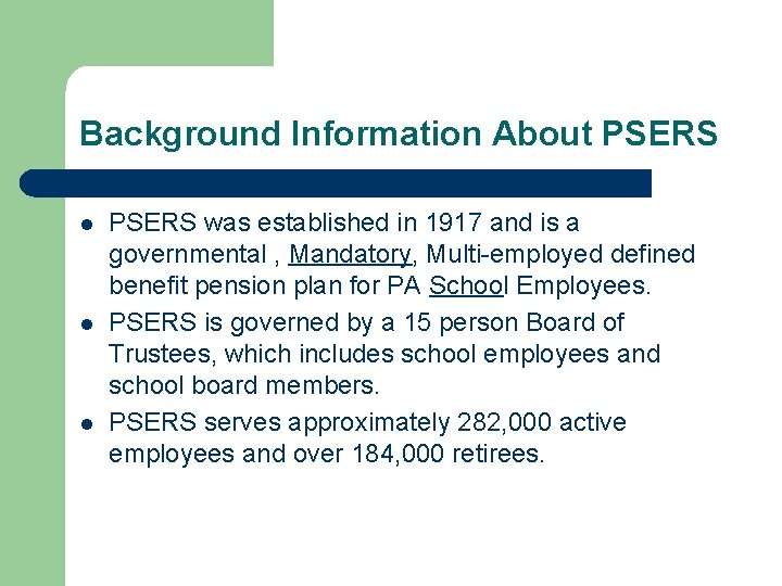 THE PENSION LAUNCH PASBO Annual Conference March 18