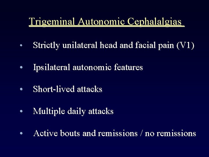 Cluster Headache Anish Bahra The National Hospital for