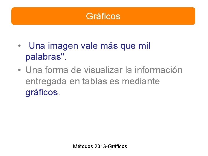 Grficos Una imagen vale ms que mil palabras