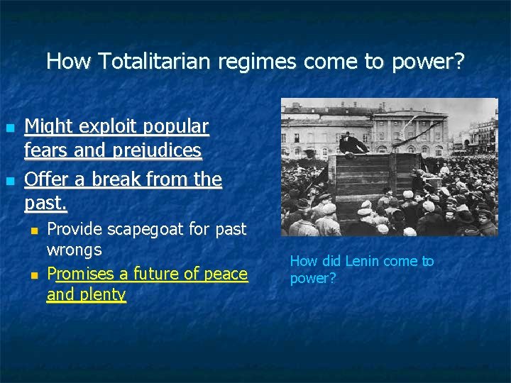 The SCOOP about Totalitarianism Write down underlined text