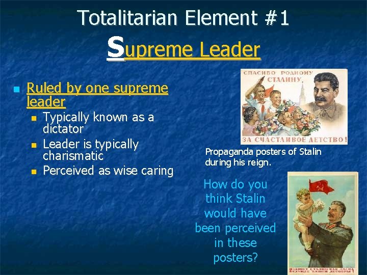 The SCOOP about Totalitarianism Write down underlined text