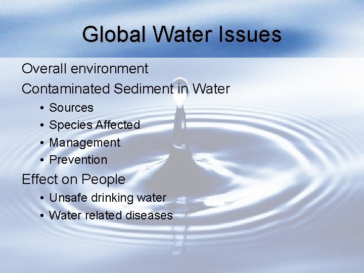Resource Depletion Conservation Water Introduction Water is one