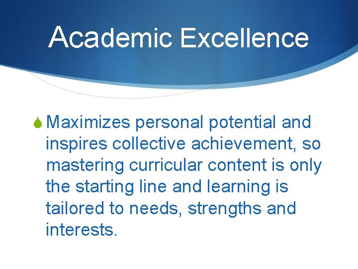 Strategic Planning Do we care about test scores