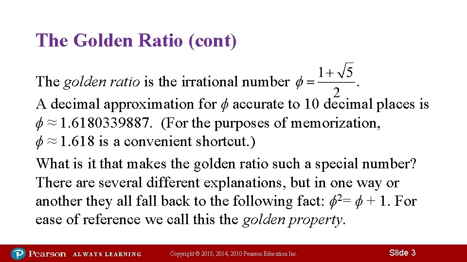 Chapter 13 Fibonacci Numbers and the Golden Ratio