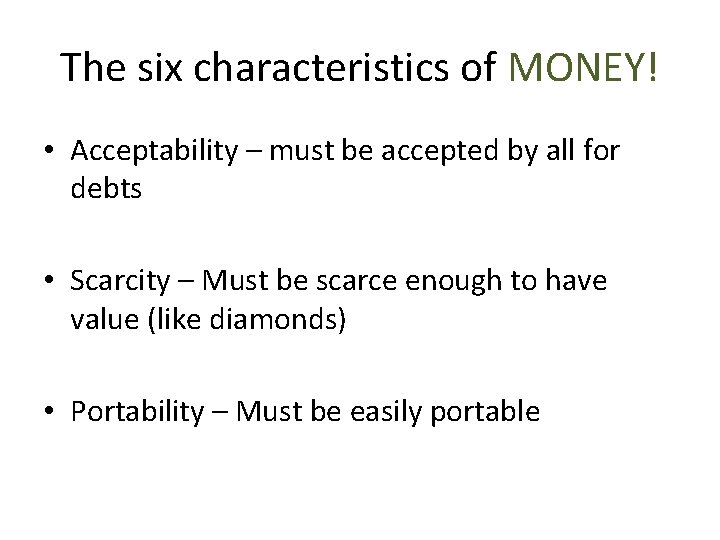 Show me the MONEY Mr Burdette Economics MHS