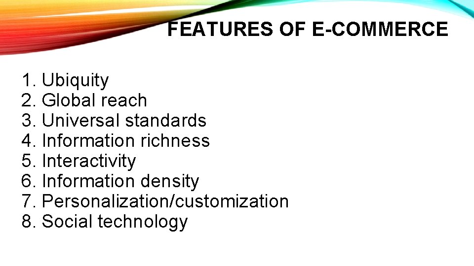 ECOMMERCE INTRODUCTION WHAT IS ECOMMERCE Use of Internet