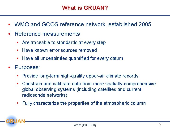 What is the GCOS Reference Upper Air Network