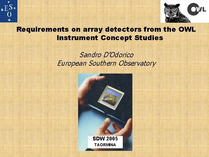 Requirements on array detectors from the OWL Instrument