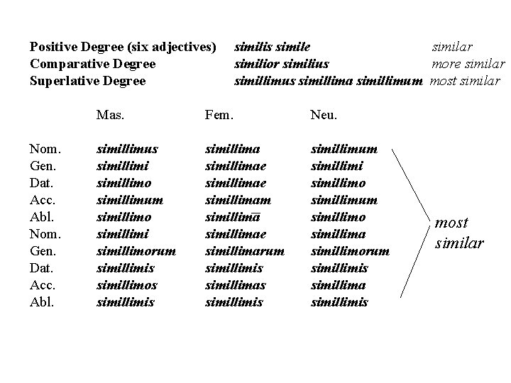 Positive Degree Adjectives 1 st and 2 nd