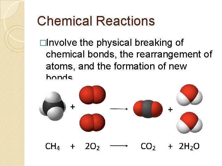 Chemical Reactions Chemical Reactions Describe how elementsmolecules bond