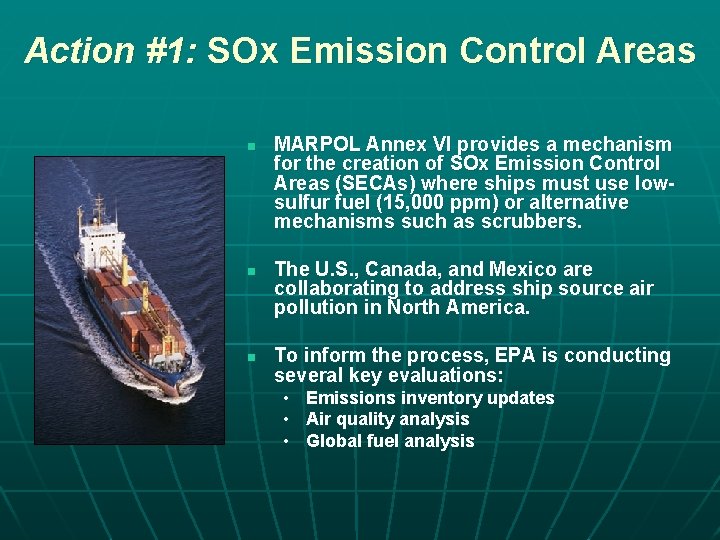 Sustainable Ports and Carriers U S Environmental Protection