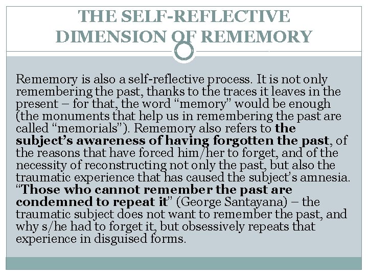 BELOVED AND REMEMORY Carla Sophia Marozzi One of