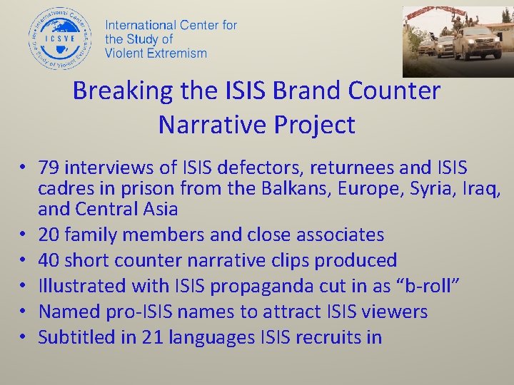 Breaking the ISIS Brand Counter Narratives Project Fighting