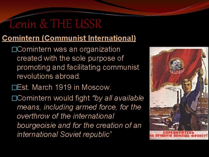 Lenin THE USSR 1917 1924 History 12 Mr