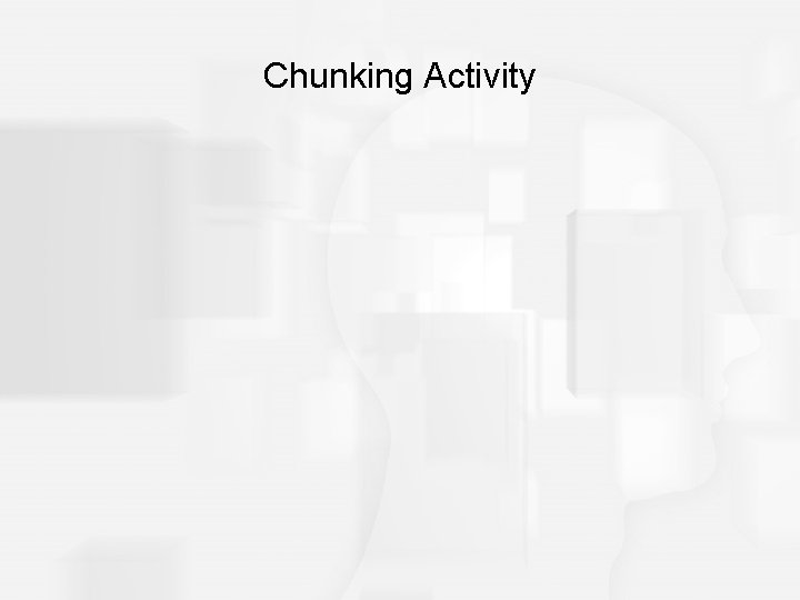 Chapter 8 Memory Numbers How well can you