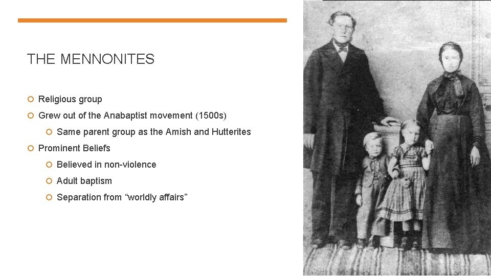 BREAKING THE MIGRATION PATTERN DONOVAN BYLER THE MENNONITES