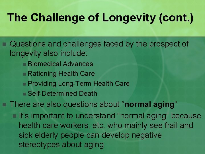Basic Concept 2 Aging Health Care and Society