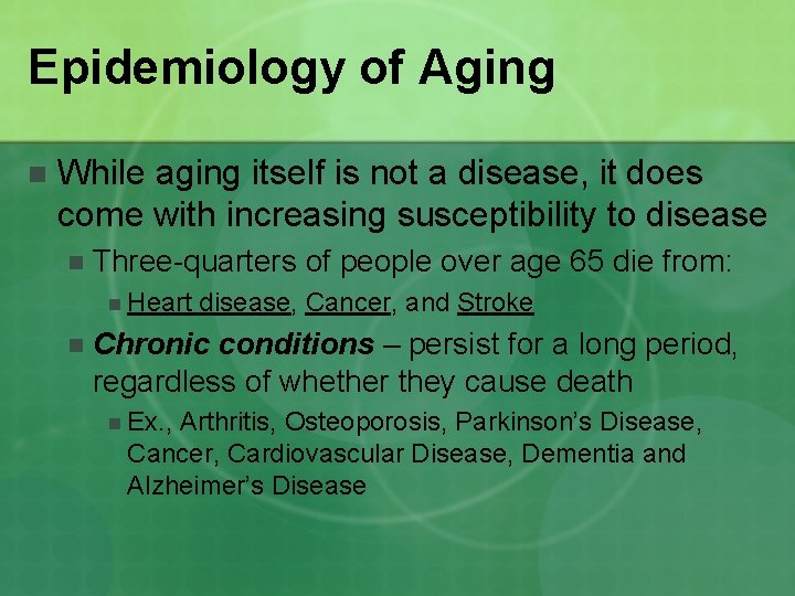 Basic Concept 2 Aging Health Care and Society