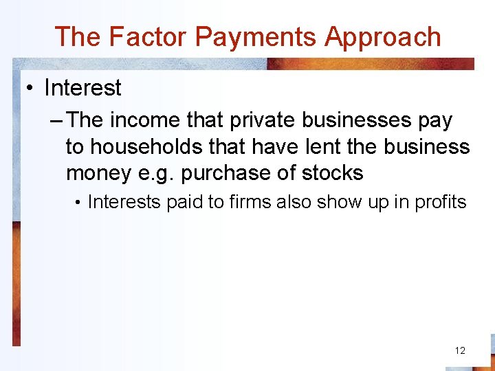 National Income Accounting Lecture 3 Outline Measurement of