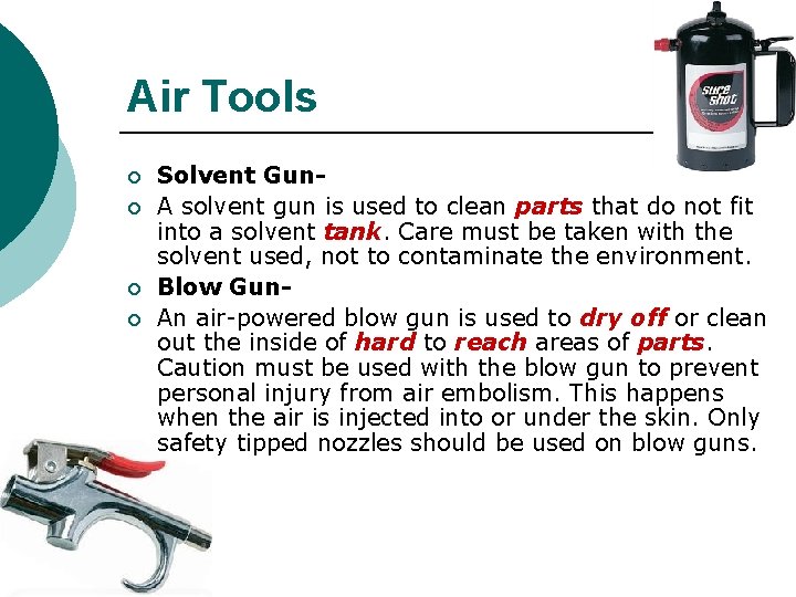 Power Tools Equipment Chapter 4 Compressed Air Systems