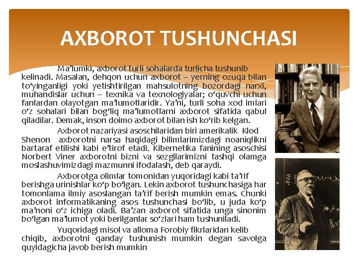 AXBOROT TUSHUNCHASI VA BILISH HAQIDA 7 SINF 1