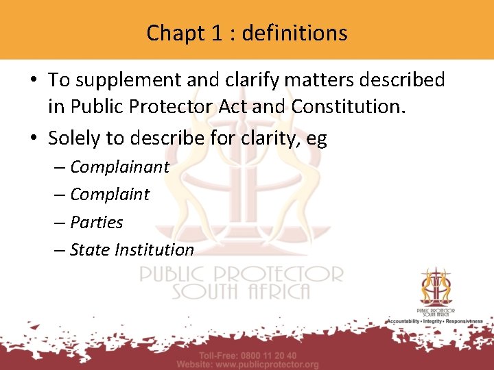 Tabling of the Public Protector Rules Adv B