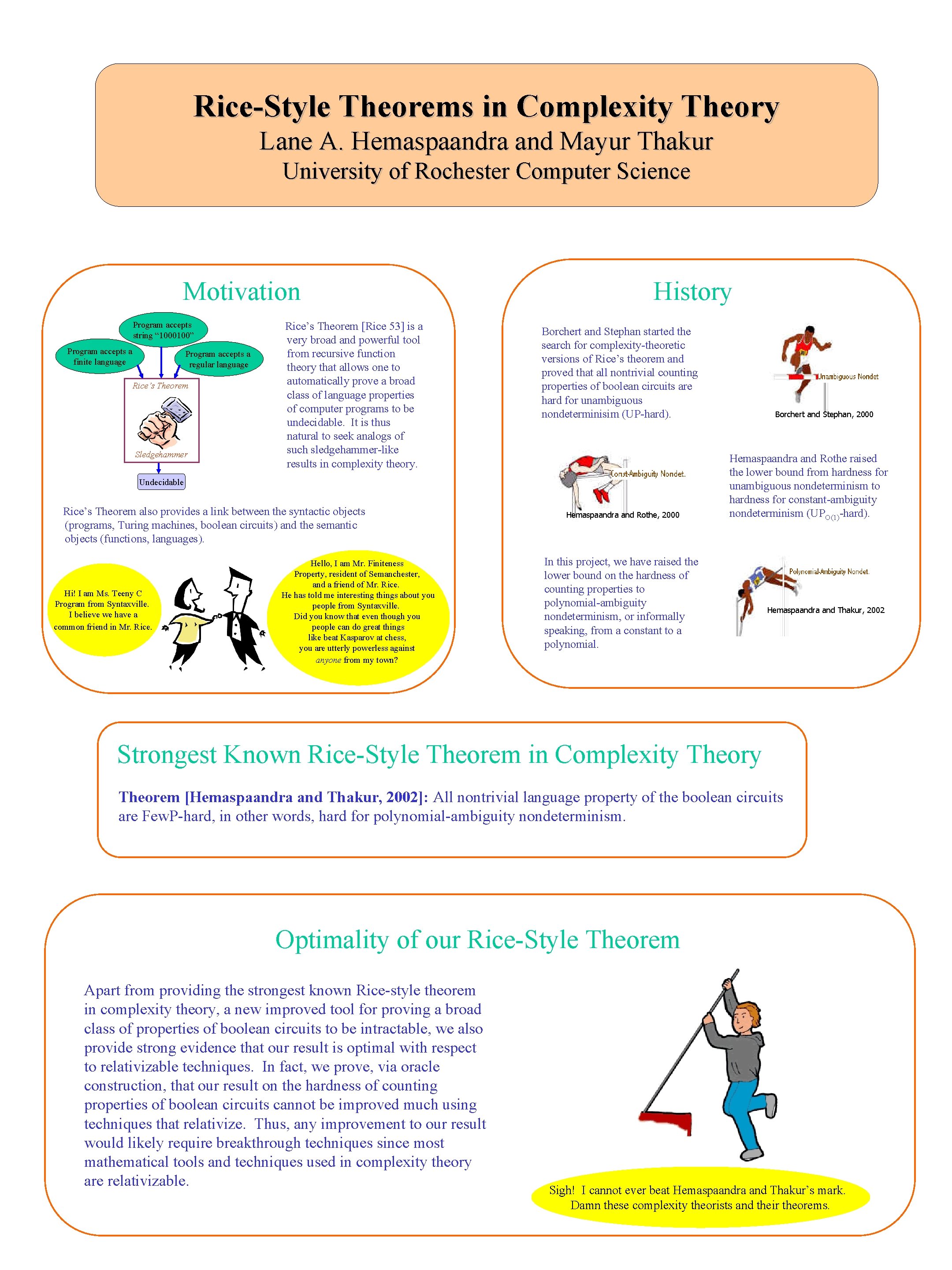 RiceStyle Theorems in Complexity Theory Lane A Hemaspaandra